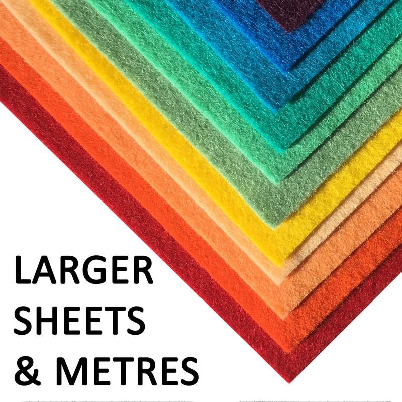 Larger Sheets and Metres Wool Felt - Bear Dance Crafts